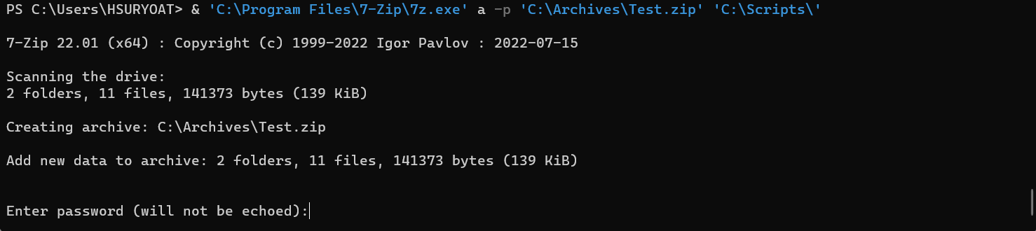 How To Zip And Unzip File With Password In Powershell Byteinthesky 8769